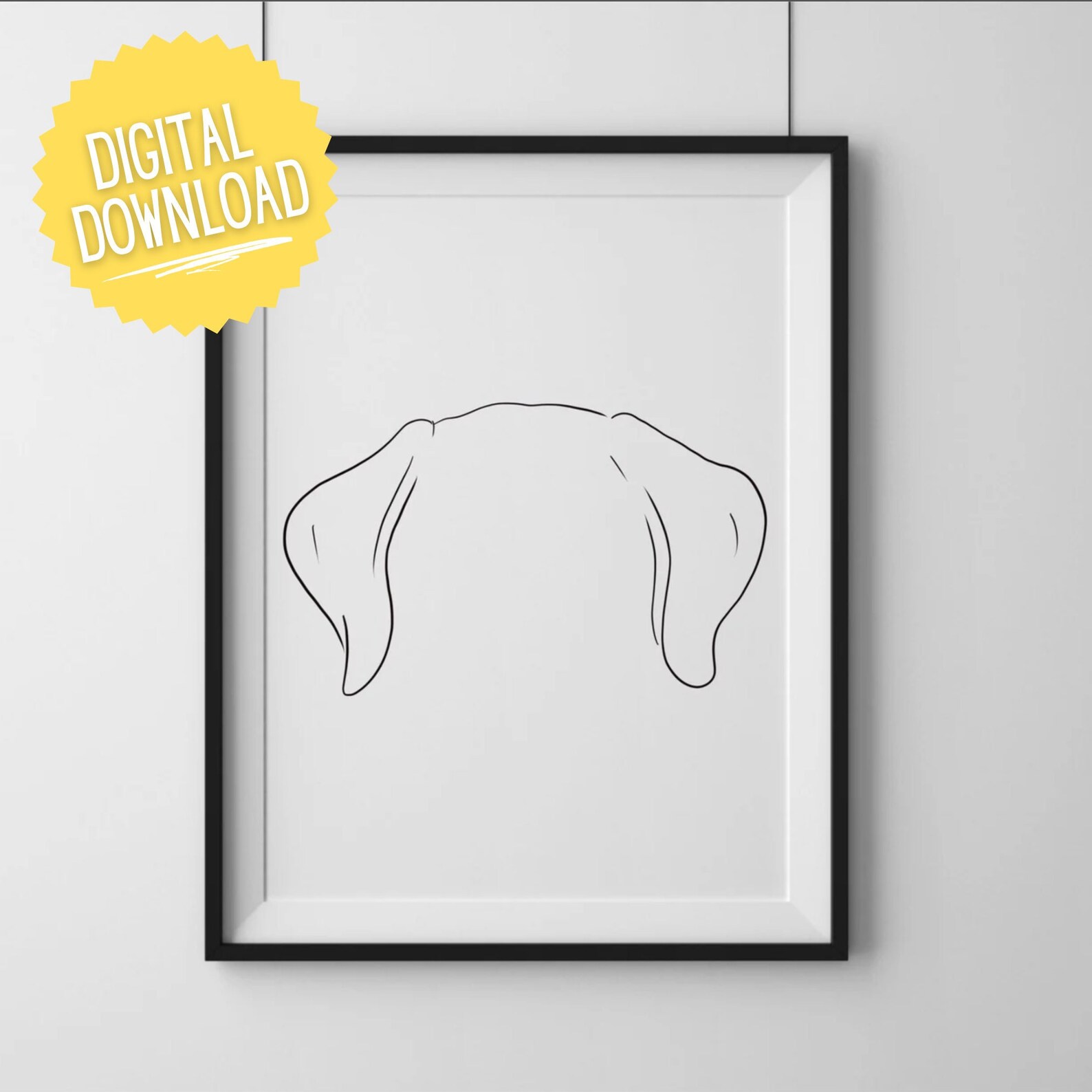 DIGITAL DOWNLOAD: Custom Dog Ear Drawing Dog Ear Tattoo - Etsy
