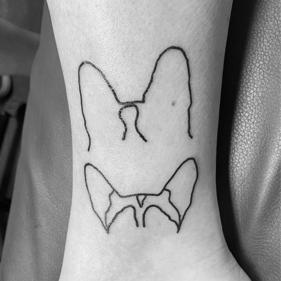 DIGITAL DOWNLOAD: Custom Dog Ear Drawing, Dog Ear Tattoo, Simplistic ...