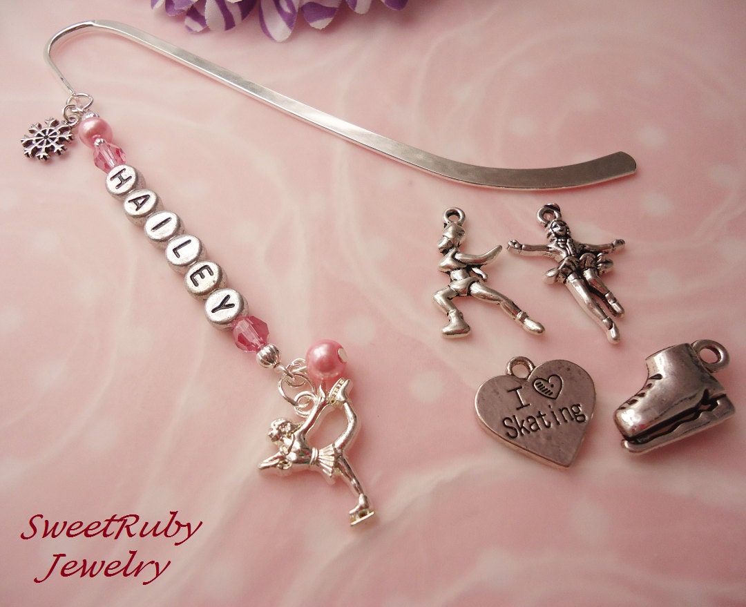 Personalized Girls Ice Skating Bookmark 5 Ice Skating - Etsy