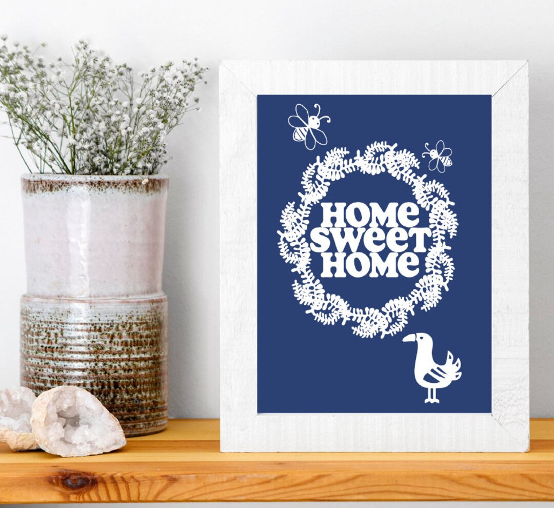 HOME SWEET HOME Bird Digital Download Print Wall Art - Etsy