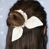 Silky Crepe Satin Skinny Scrunchie With Long Bunny Ear Bow Style 2 - Etsy