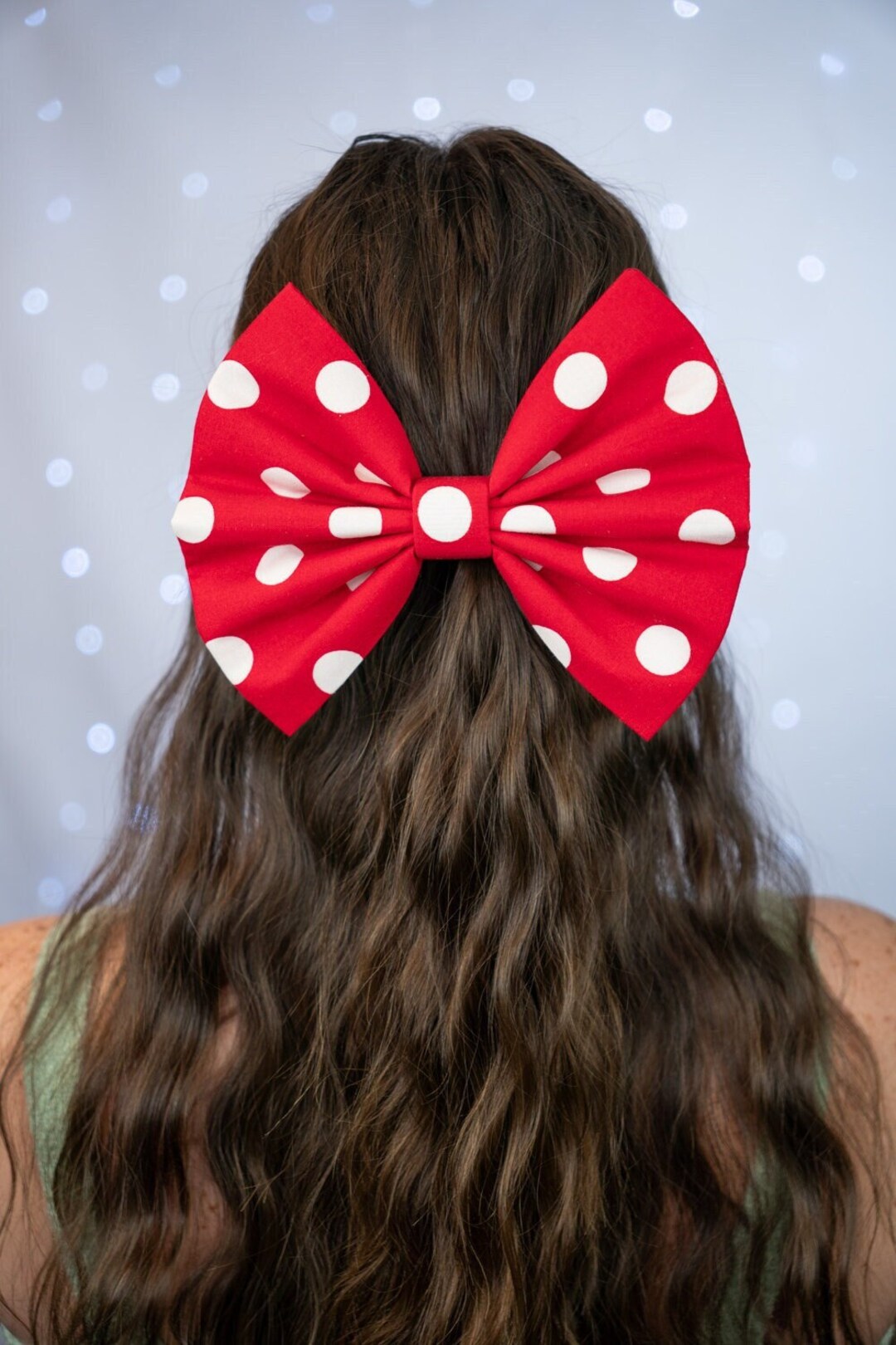 Giant Red & White Polka Dot Whimsical Minnie Mouse Disney-inspired ...