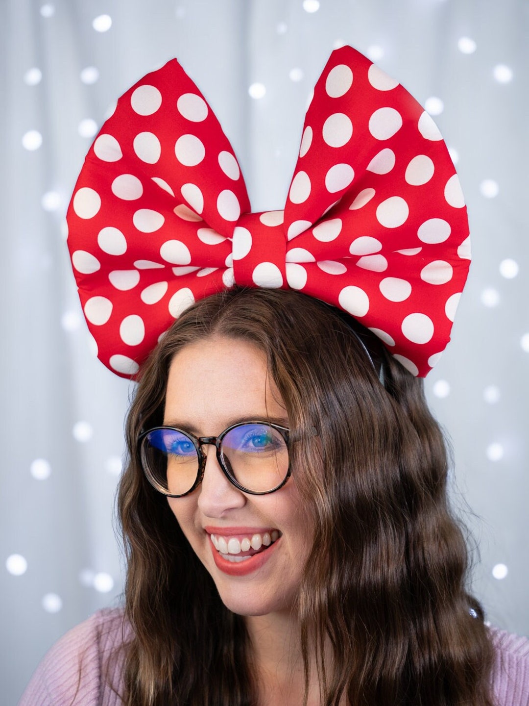Giant Red & White Polka Dot Whimsical Minnie Mouse Disney-inspired ...