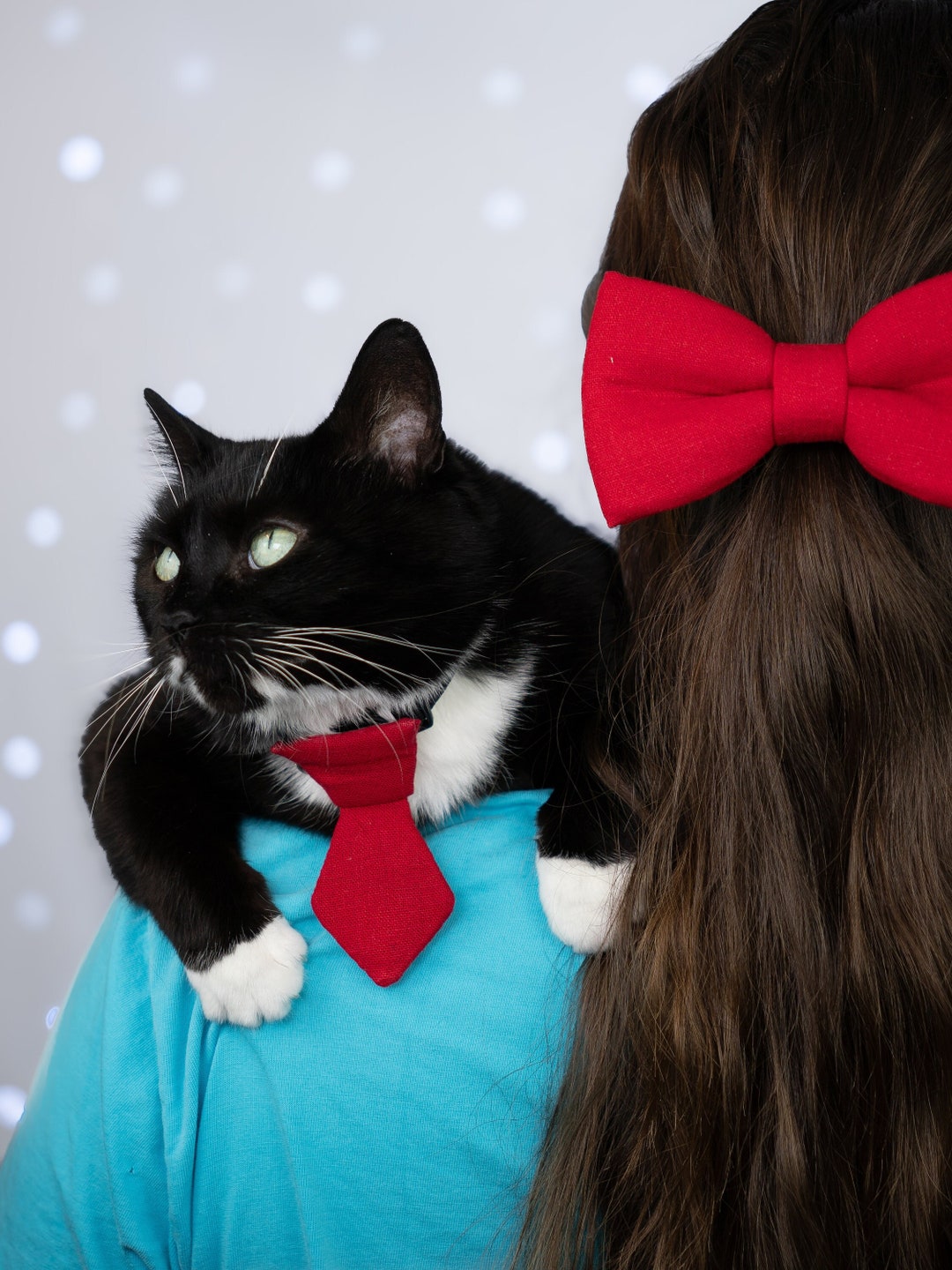 Linen Necktie for Pets, Cats, Dogs | Slides Onto Existing Collar - Etsy