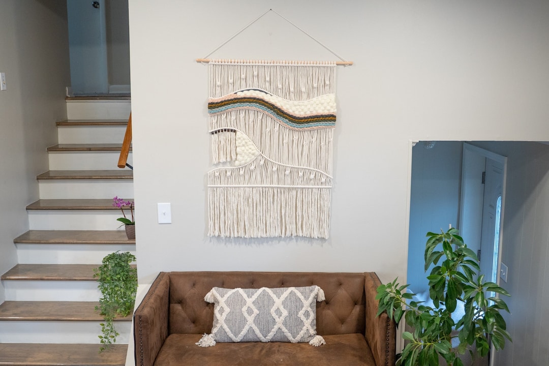 Large Macraweave Woven Macrame Wall Hanging Tapestry / Colorful Weaving ...