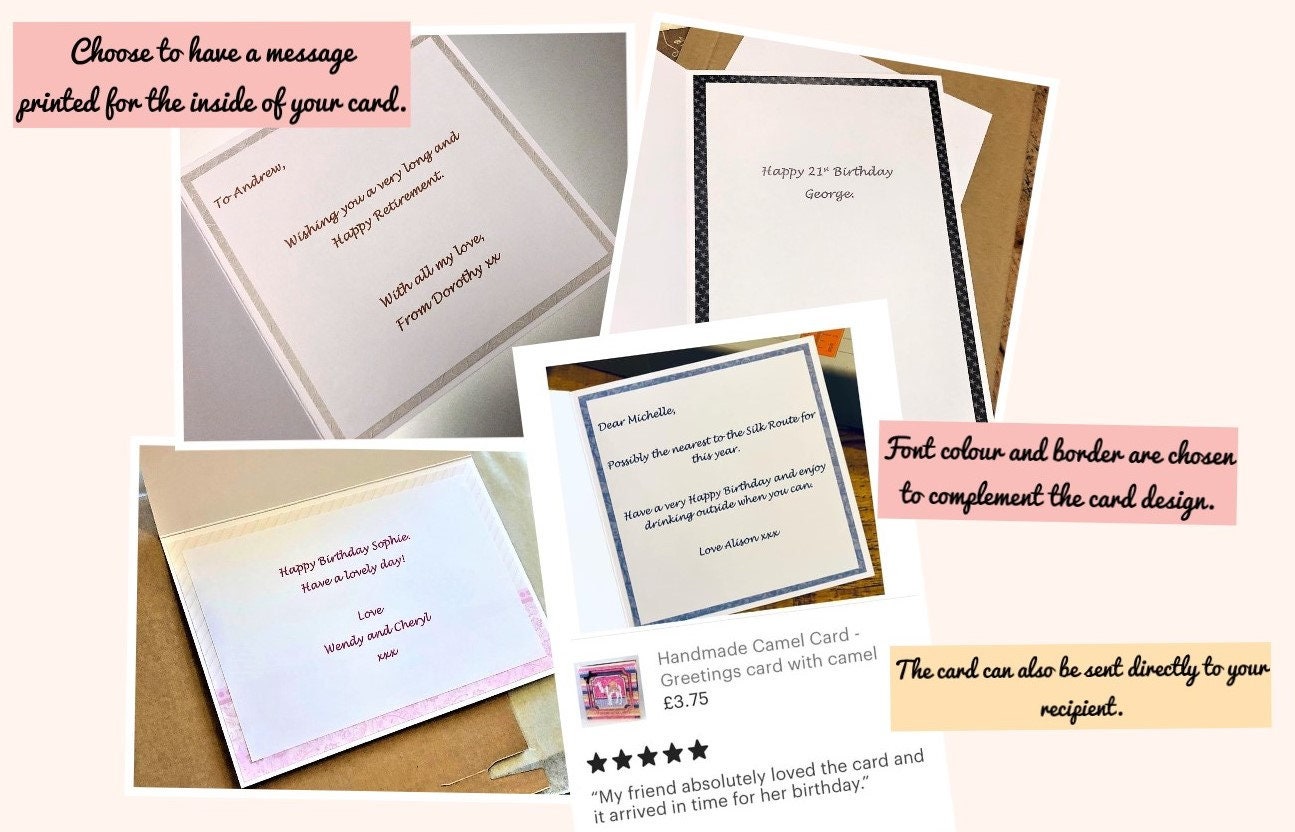 Ladies Birthday Card Handmade Card With Macarons and Flowers Imagery ...