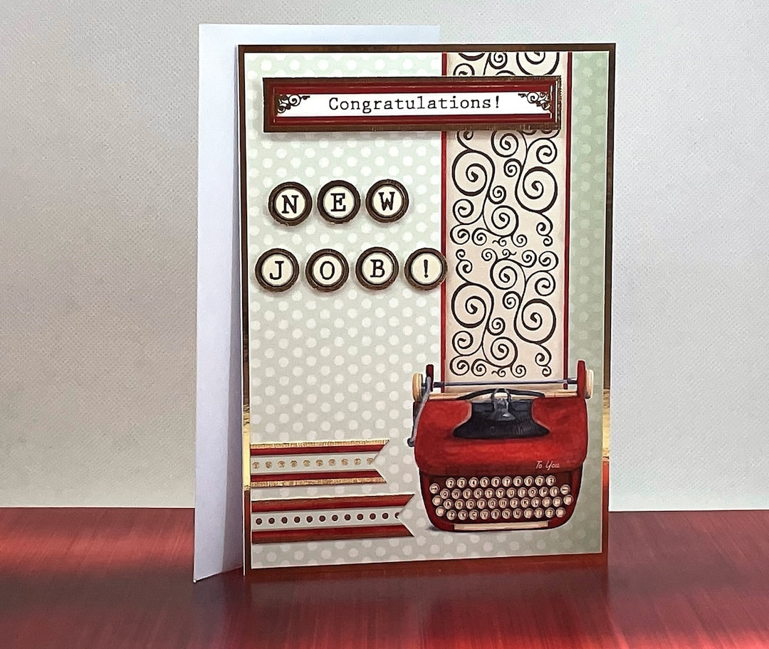 Congratulations! New Job Card - Handmade Greetings Card ...