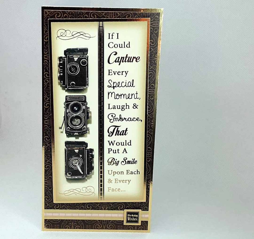 Vintage Cameras Card Handmade Birthday Card With Images of Vintage ...