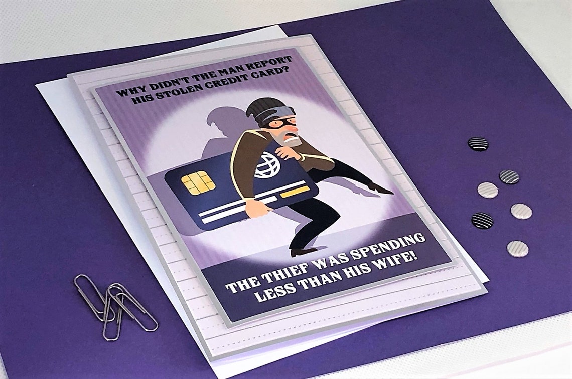 Credit Card Joke Card handmade greetings card with joke, humorous ...