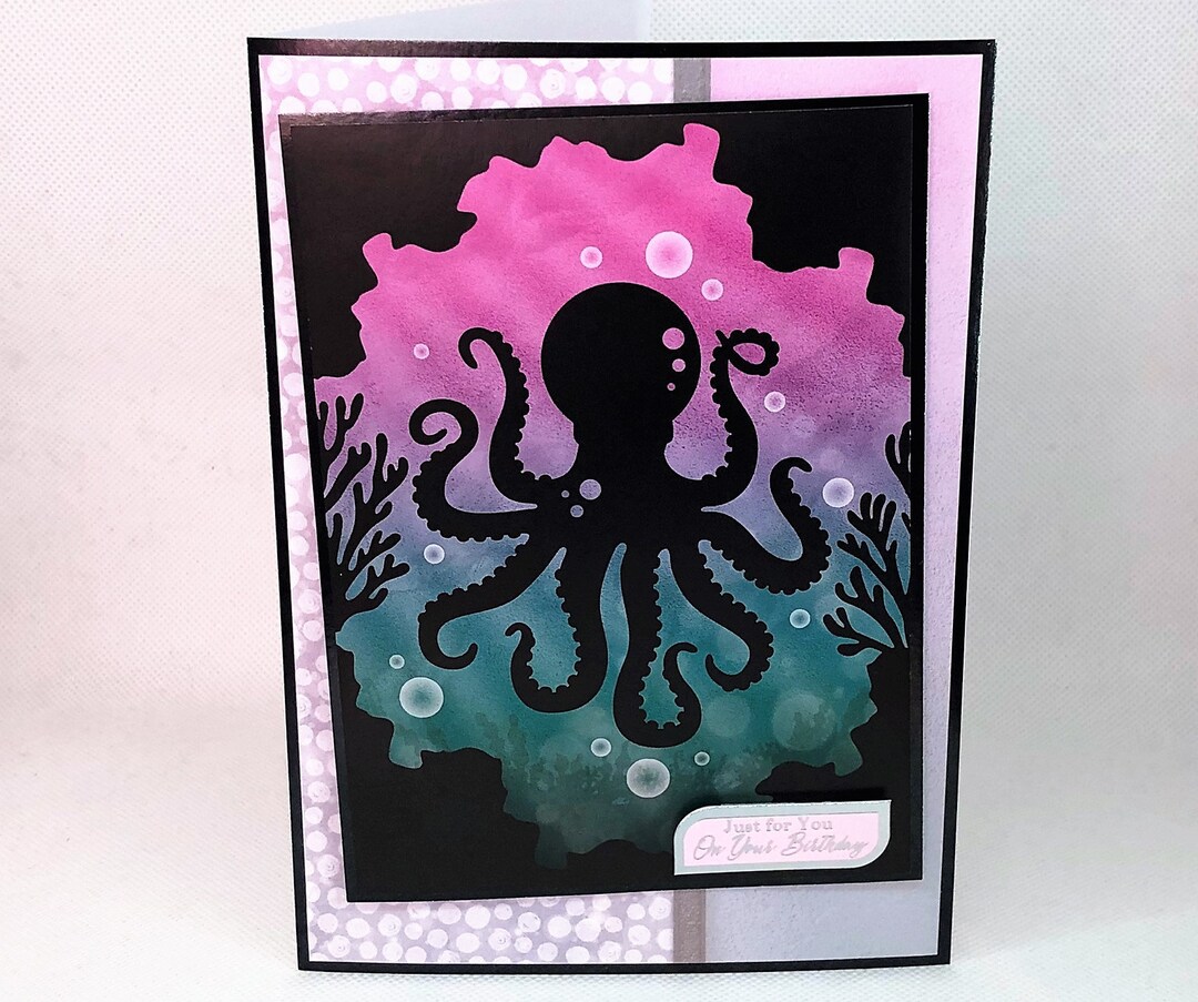 Octopus - Handmade Greetings Card for Ladies or Girl's Birthday, Just ...