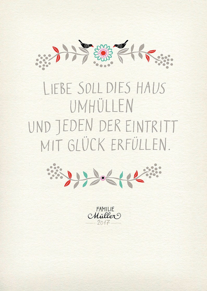 German House Blessing With Calligraphed Names of Your Choice - Etsy