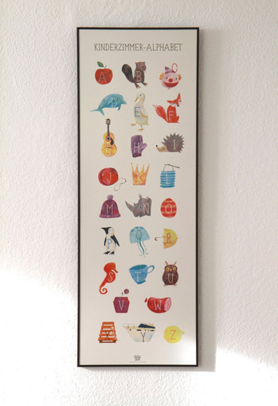 Beautifully Illustrated ABC Poster in Long Slim Format - Etsy