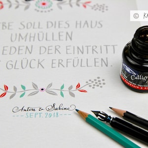 German House Blessing With Calligraphed Names of Your Choice - Etsy