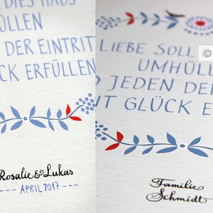 German House Blessing With Calligraphed Names of Your Choice - Etsy