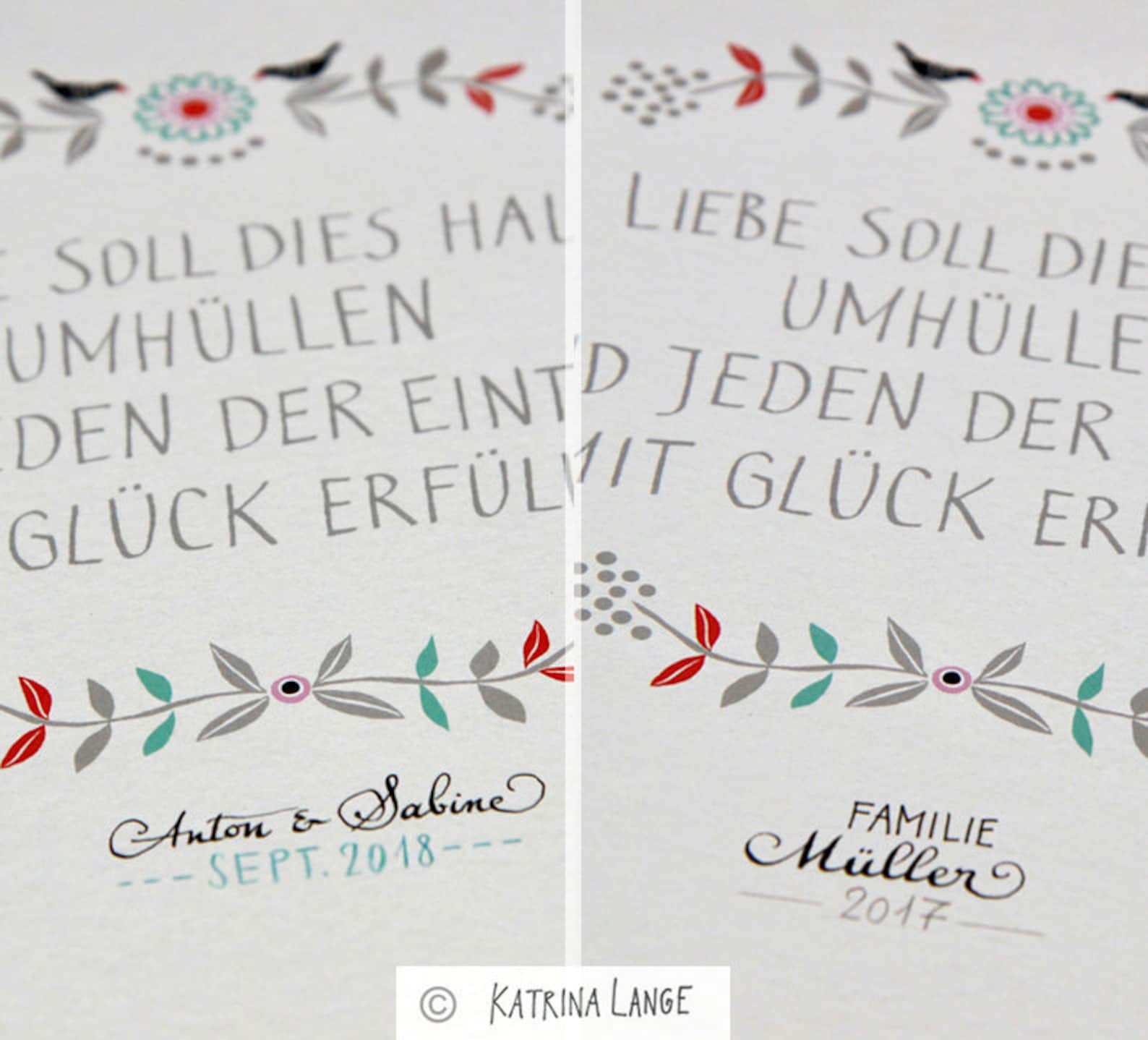 German House Blessing With Calligraphed Names of Your Choice - Etsy