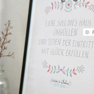 German House Blessing With Calligraphed Names of Your Choice - Etsy