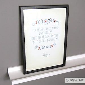 German House Blessing With Calligraphed Names of Your Choice - Etsy