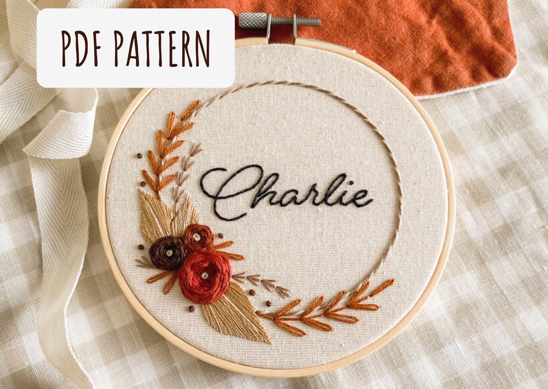 Personalised Name Embroidery Pattern Perfect for Name - Etsy