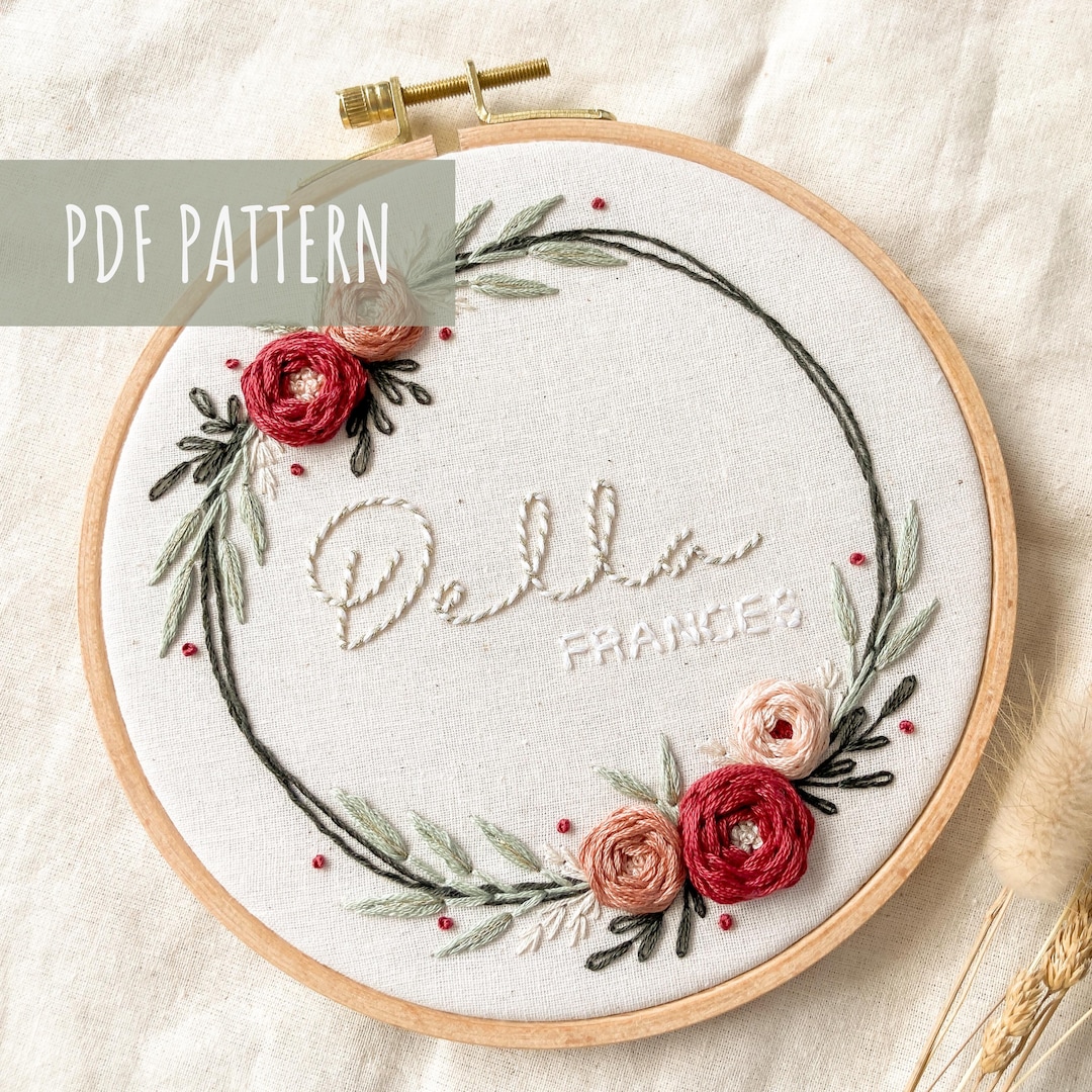Personalised Baby Name Embroidery Pattern - Beginner Friendly Hand ...