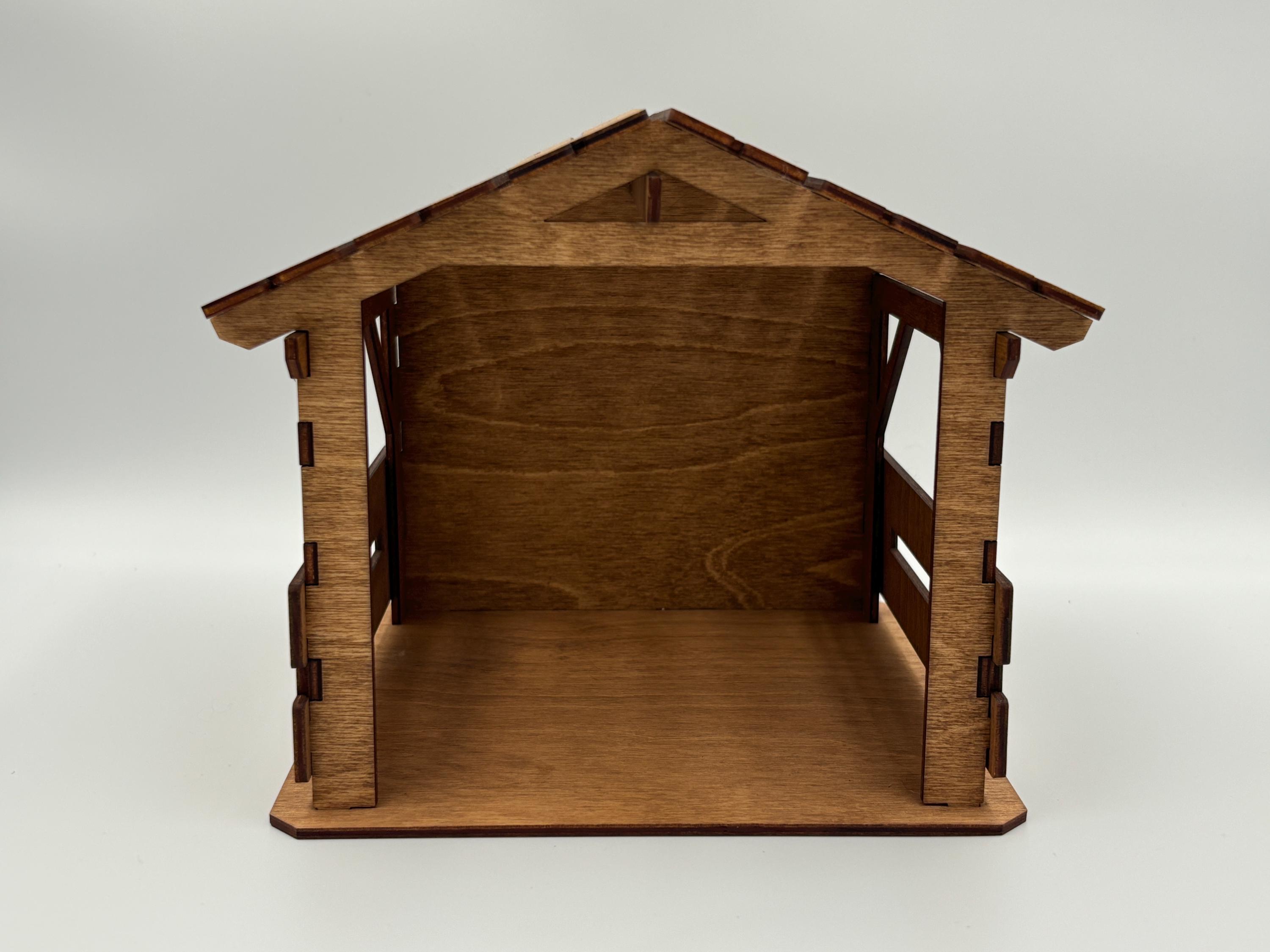 Nativity Stable Wood Decor - Easy Pack Design - Etsy