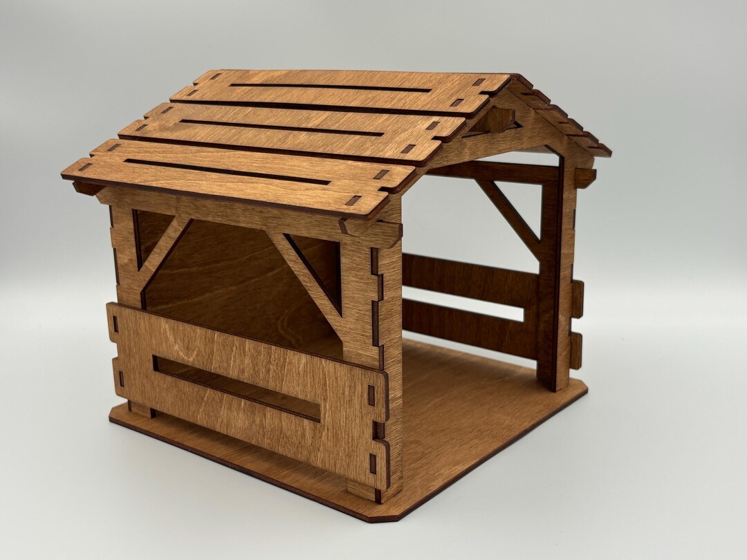 Nativity Stable Wood Decor - Easy Pack Design - Etsy