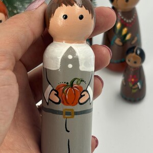 6 Piece Thanksgiving Pilgrim and Native American Doll Set - Etsy