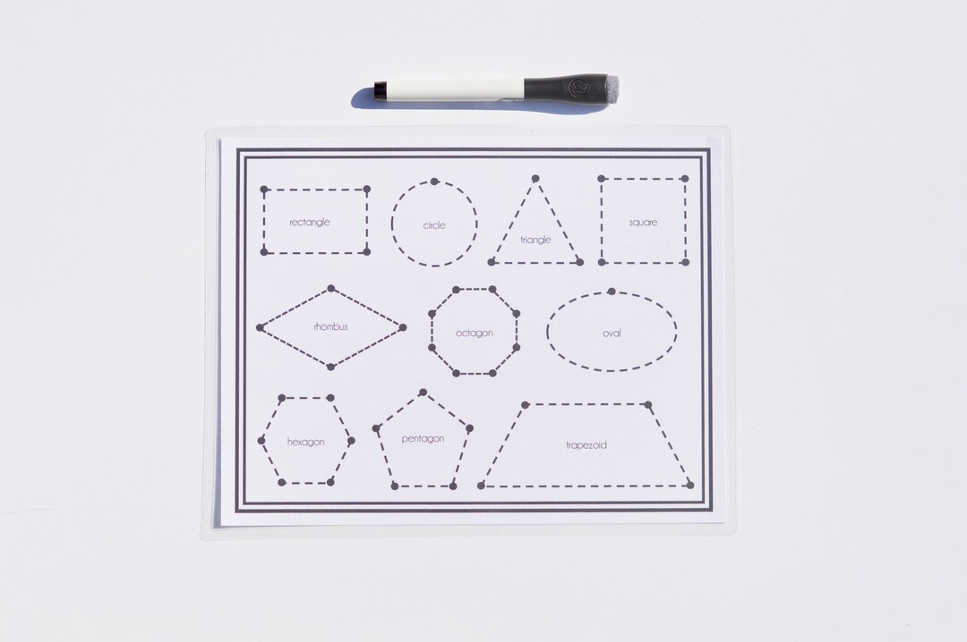 Shapes Tracing Mat | Shapes Tracing Worksheet, Draw Shapes, Learn Your ...