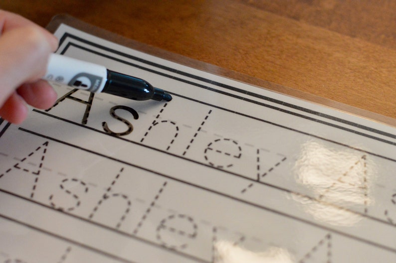 Name Tracing Mat Customizable Name Practice Erasable Name | Etsy