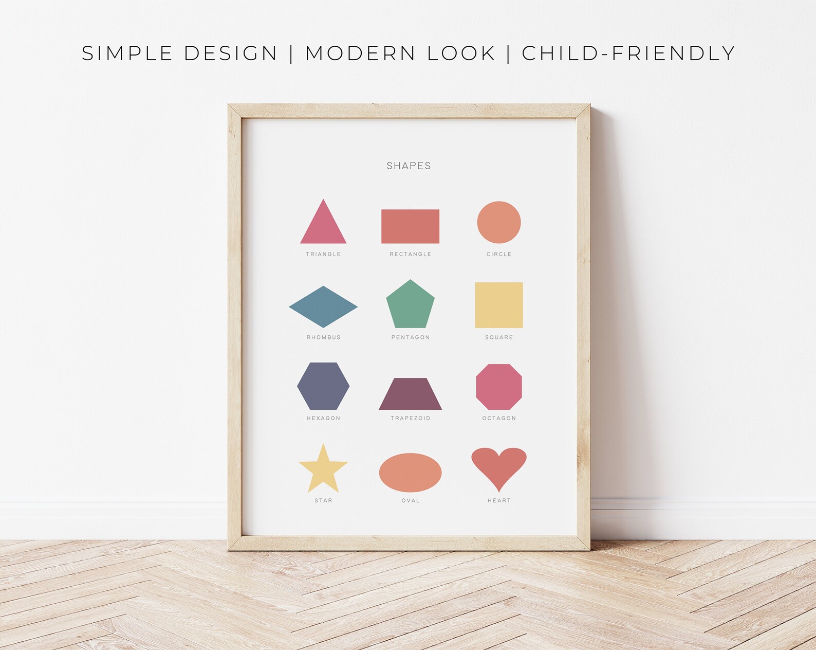 Shapes Print DOWNLOAD | Educational Poster, Basic Shapes, Shapes Poster ...