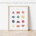 Shapes Print DOWNLOAD Educational Poster, Basic Shapes, Shapes Poster ...