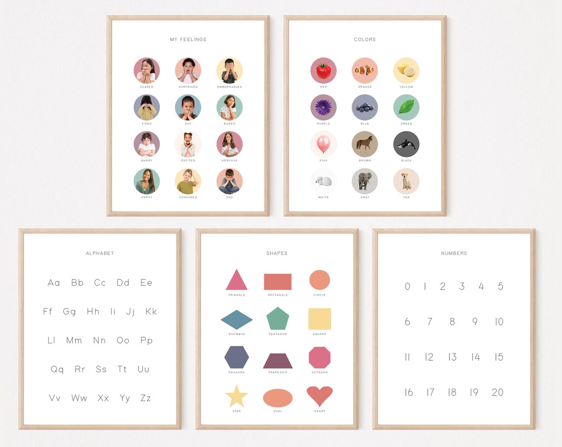 Shapes Print DOWNLOAD Educational Poster Basic Shapes | Etsy