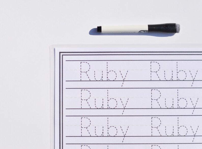 Name Tracing Mat Customizable Name Practice Erasable Name | Etsy