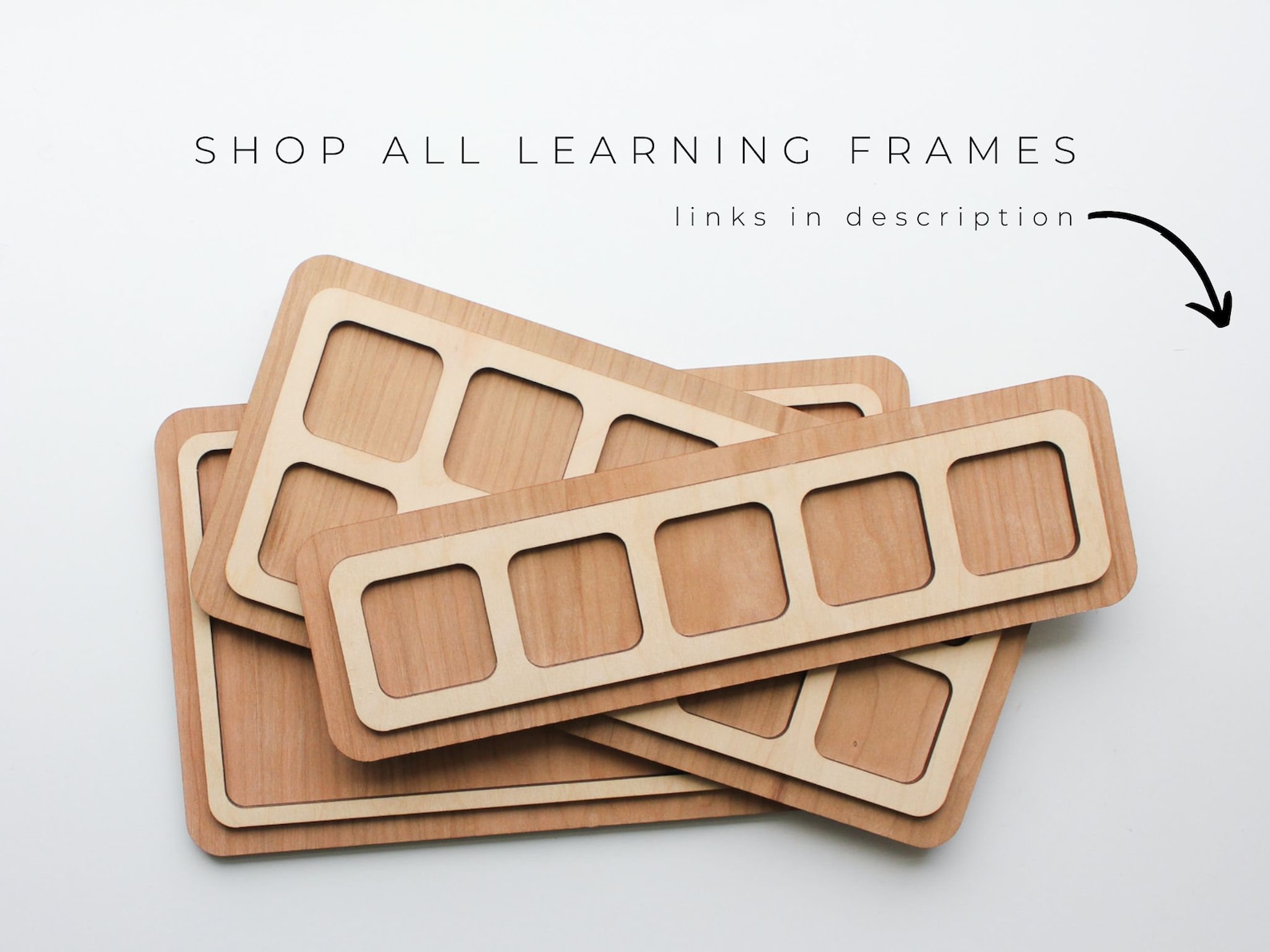 Ten Frame With Counters | Wooden Ten Board / Montessori / Learn to ...