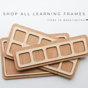 Ten Frame With Counters | Wooden Ten Board / Montessori / Learn to ...