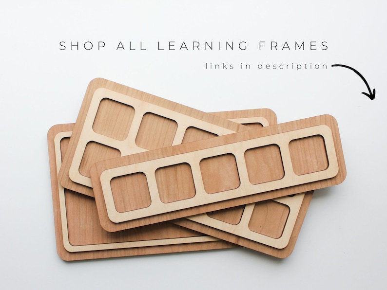 Ten Frame With Counters | Wooden Ten Board / Montessori / Learn to ...