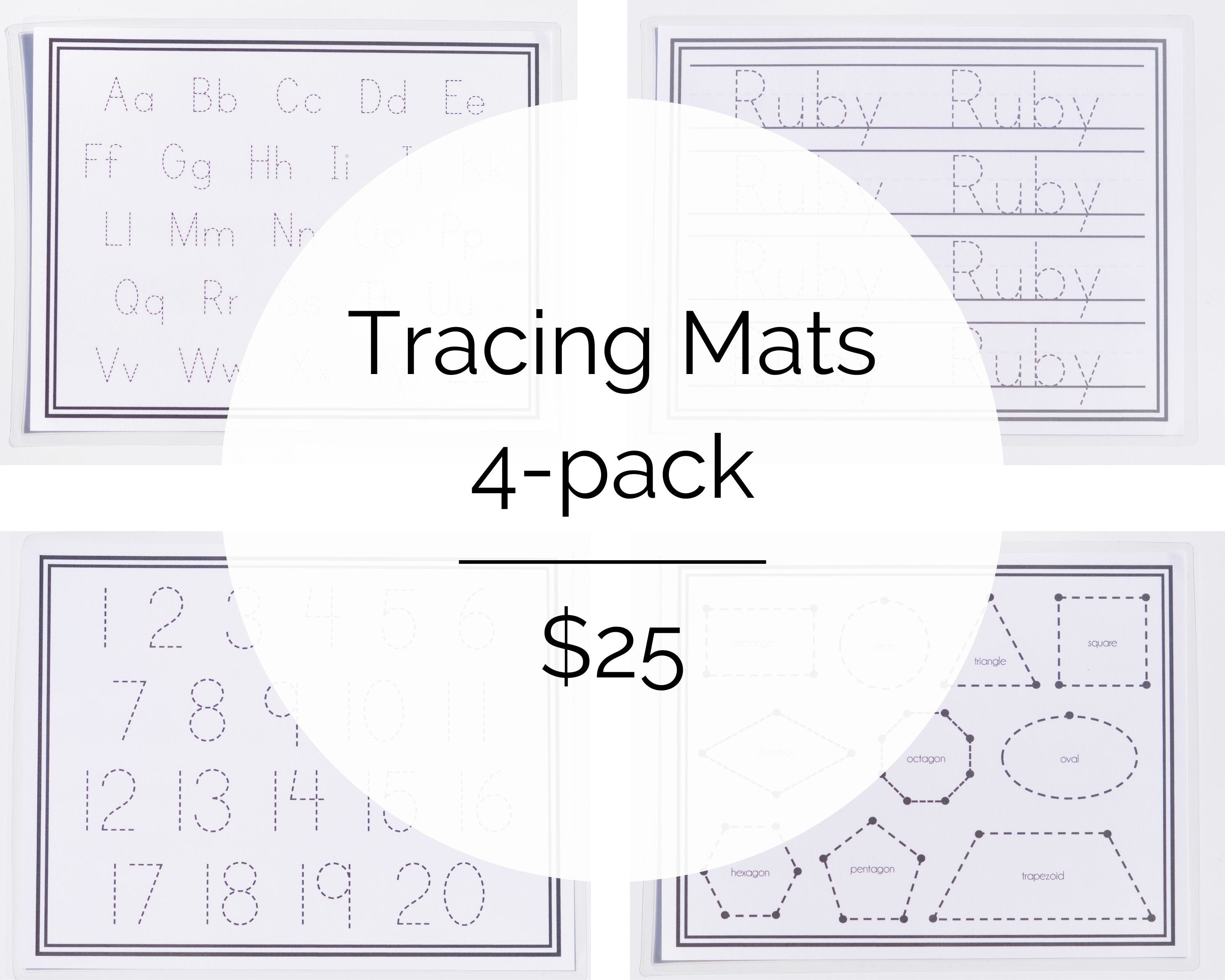 Number Tracing Mat Tracing Numbers Worksheet Learn Your | Etsy Australia