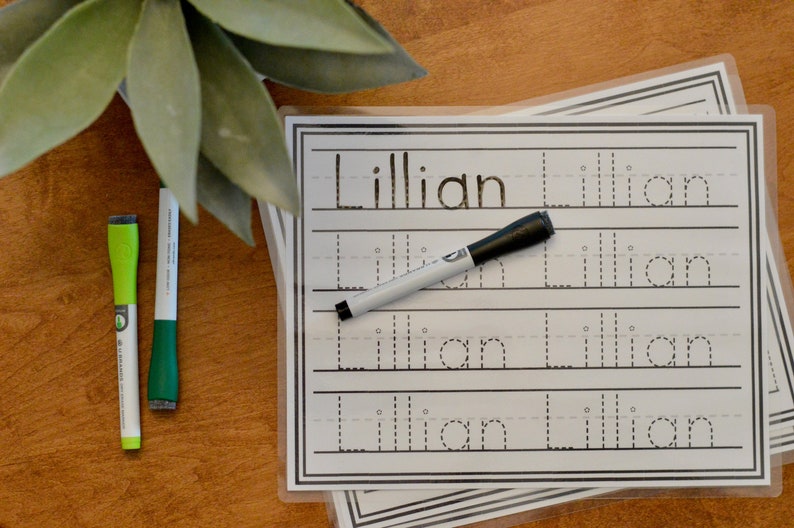 Name Tracing Mat Customizable Name Practice Erasable Name | Etsy