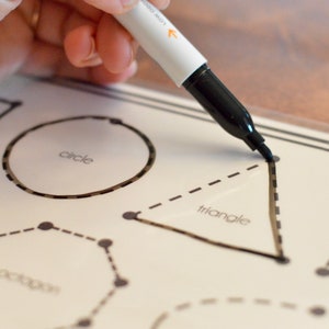 Shapes Tracing Mat | Shapes Tracing Worksheet, Draw Shapes, Learn Your ...