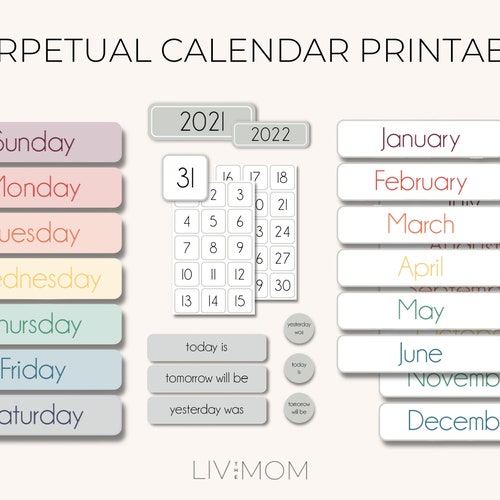 Preschool Circle Time Morning Menu Book Printable Calendar - Etsy