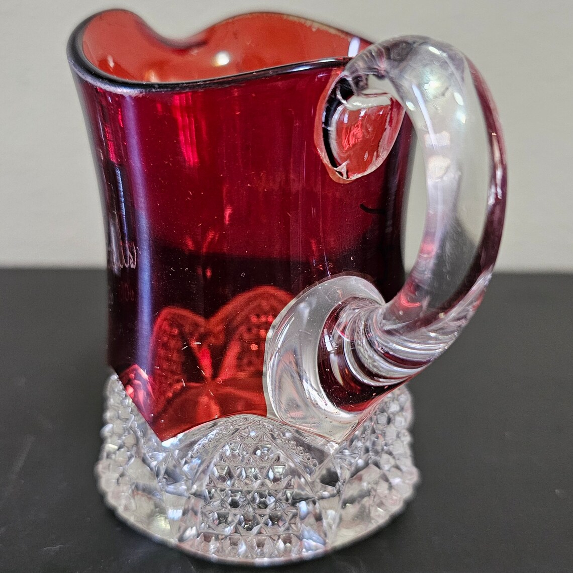 EAPG Antique Ruby Red Flashed, Cut & Pressed Pitcher Glass 1906 ...
