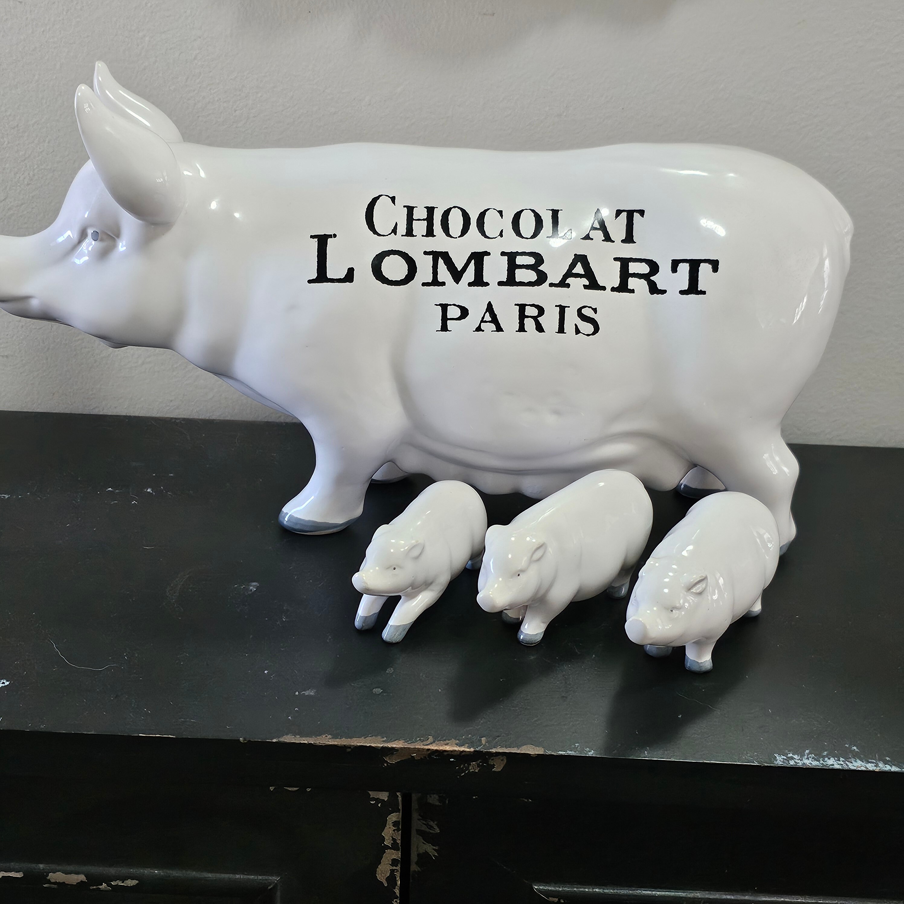 Rare Pottery French Pig and Piglets Lombart Chocolat Paris 16 - Etsy