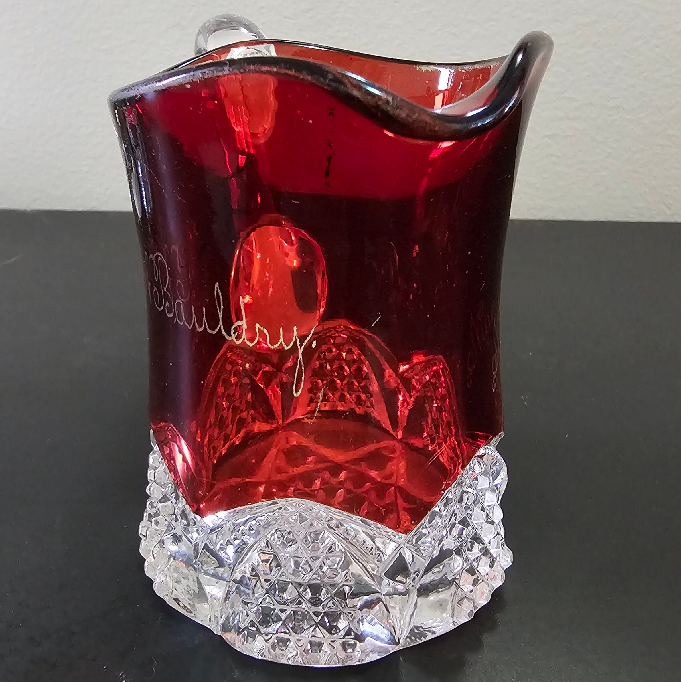 EAPG Antique Ruby Red Flashed, Cut & Pressed Pitcher Glass 1906 ...