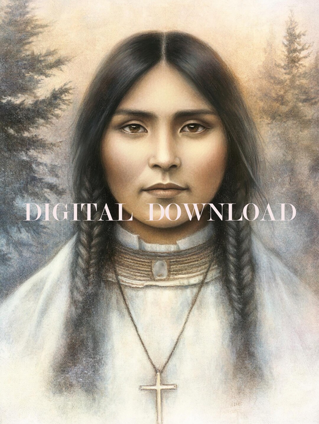 St. Kateri Tekakwitha Religious Catholic Art DIGITAL DOWNLOAD Print - Etsy