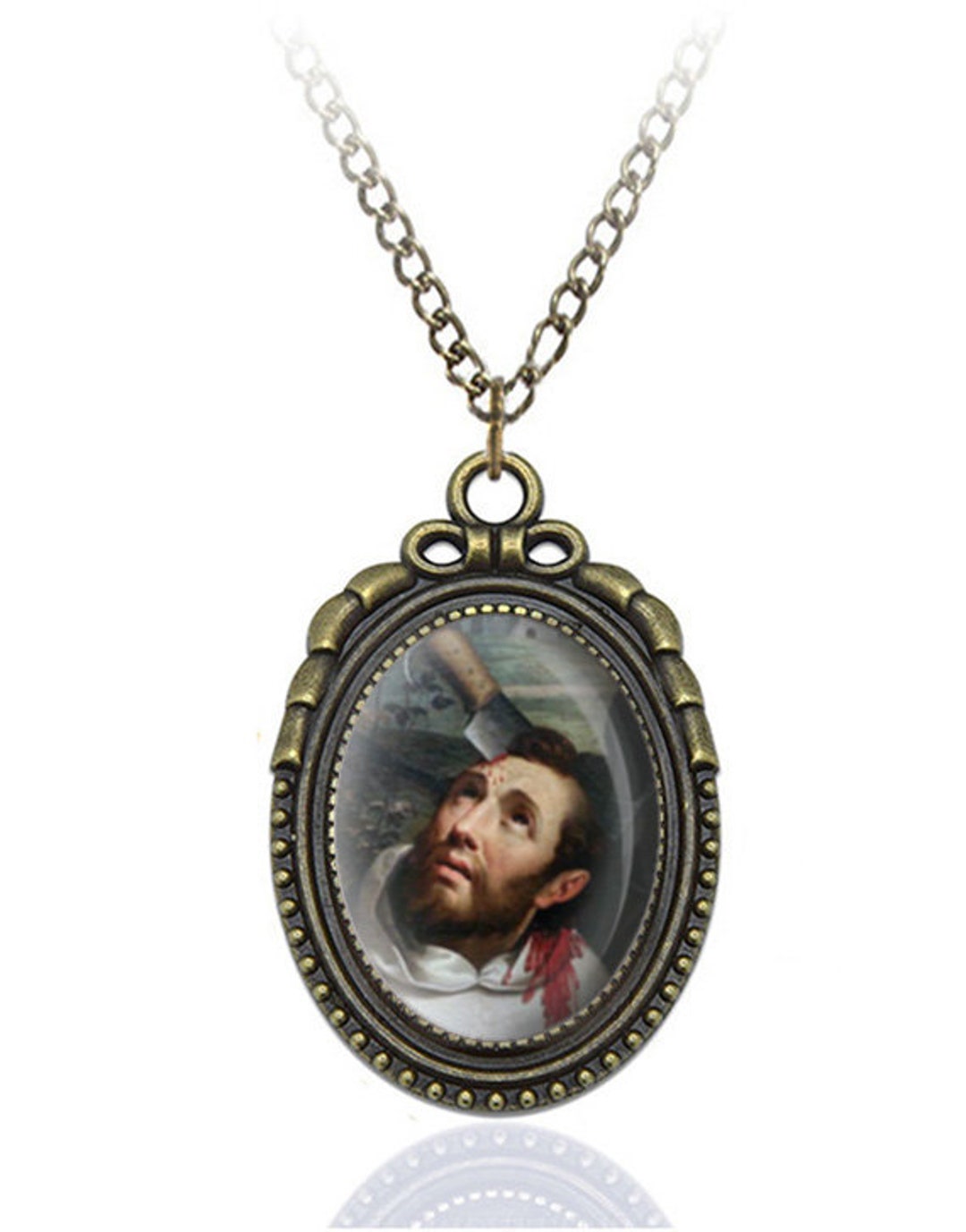 St Peter the Martyr of Verona Bronze Oval Necklace - Etsy