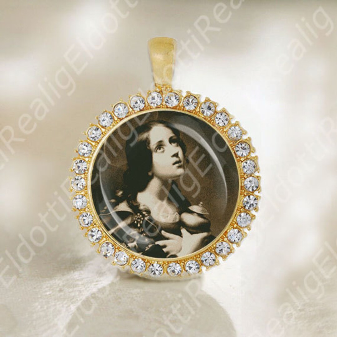 St Mary Magdelene Magdalene Medal Catholic Saint Religious Jewelry Gold ...