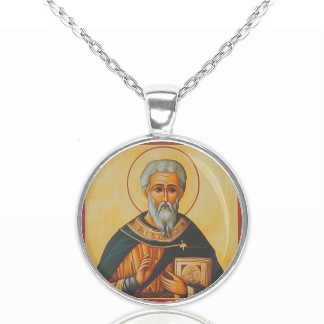 St. Dunstan Medal Pendant Christian Religious Necklace - Etsy