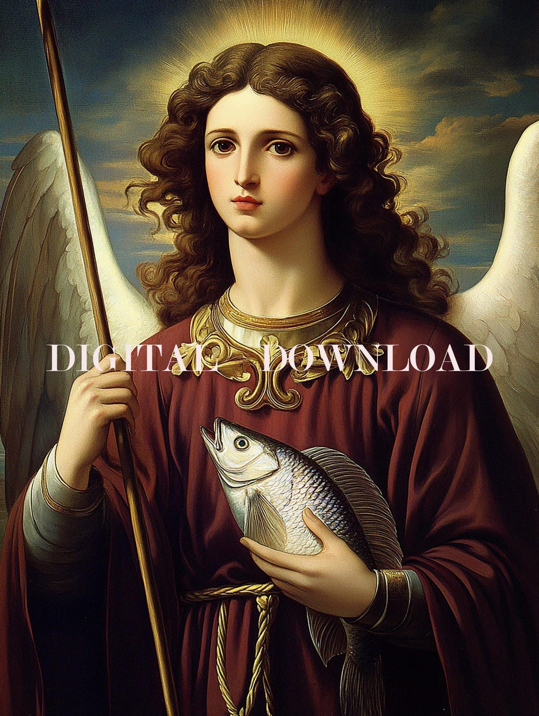 St. Raphael the Archangel Print Patron of Healers and Doctors DIGITAL ...