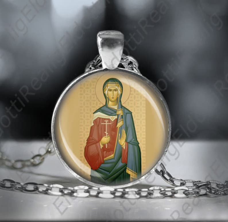 St. Natalia of Nicomesdia Catholic Necklace 1 inch Medal | Etsy