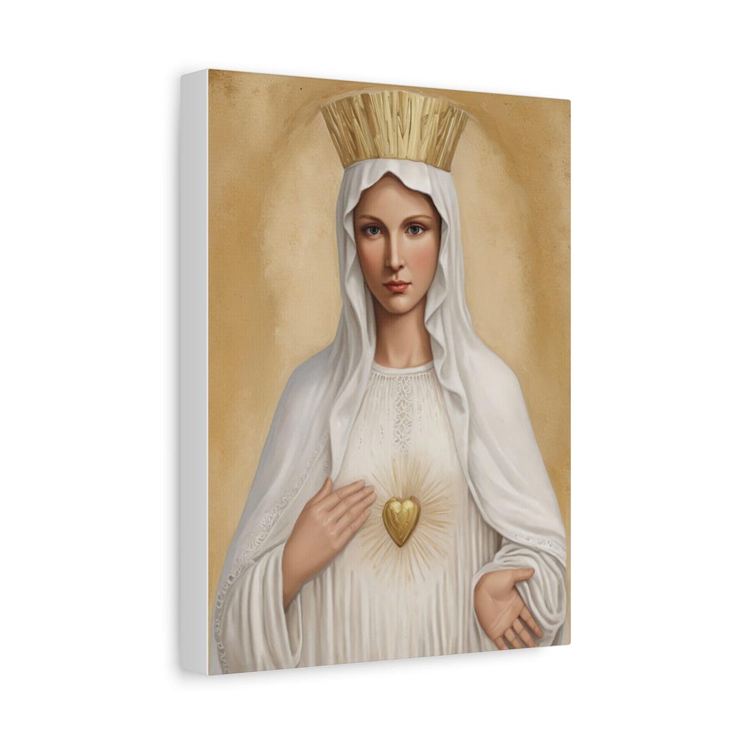 Mary Our Lady of Beauraing Catholic Canvas Wall Art, Christian Decor - Etsy