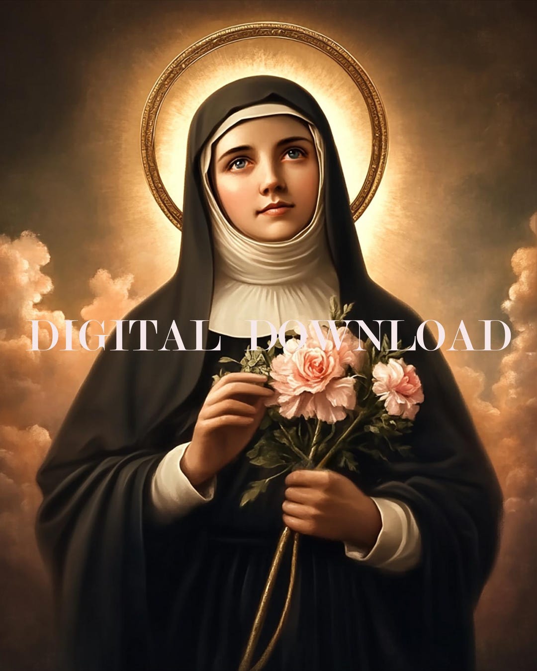 Saint Rita of Cascia Religious Art DIGITAL DOWNLOAD - Etsy